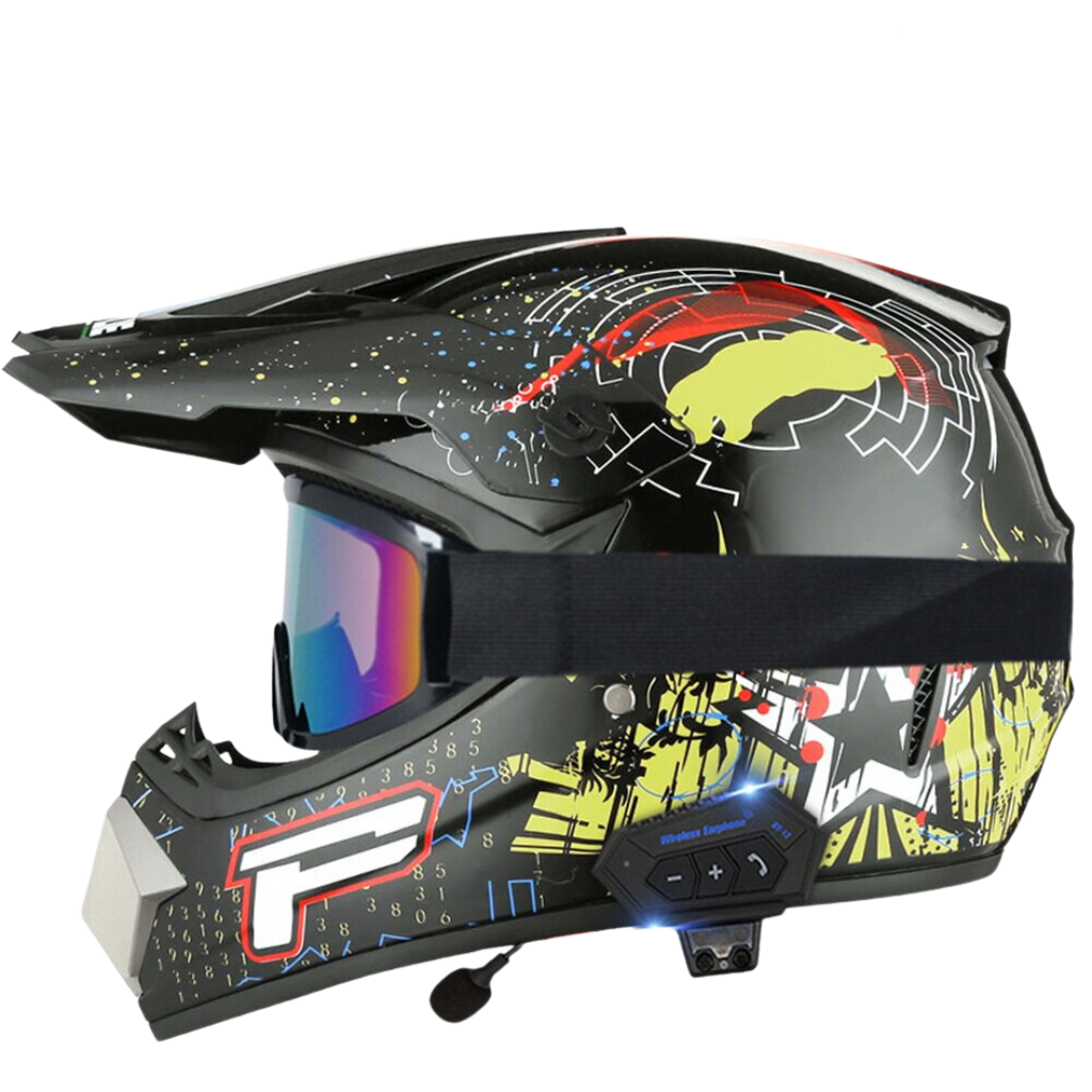Aegis X9 Motocross Helmet with Bluetooth Headset