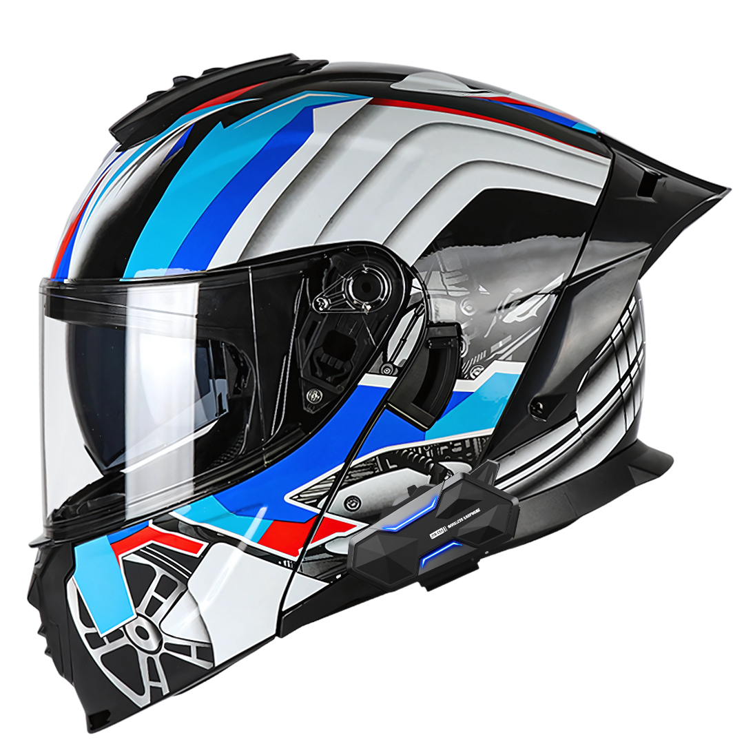 K4 Intercom Modular Helmet with Bluetooth – 2-8 Riders Intercom – Gear ...