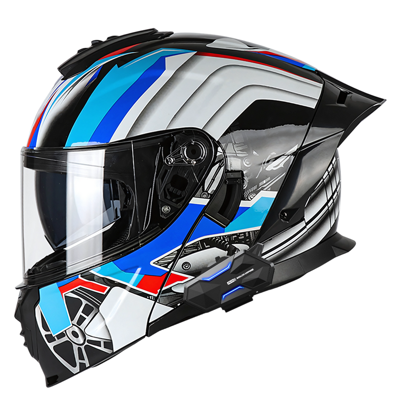 K4 Intercom Modular Helmet with Bluetooth – 2-8 Riders Intercom – Gear ...