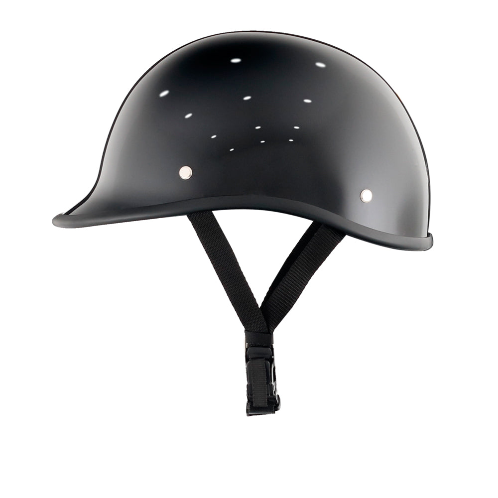 Smallest, Lightest SOA Style DOT Approved Half Helmet - Gloss Black ...